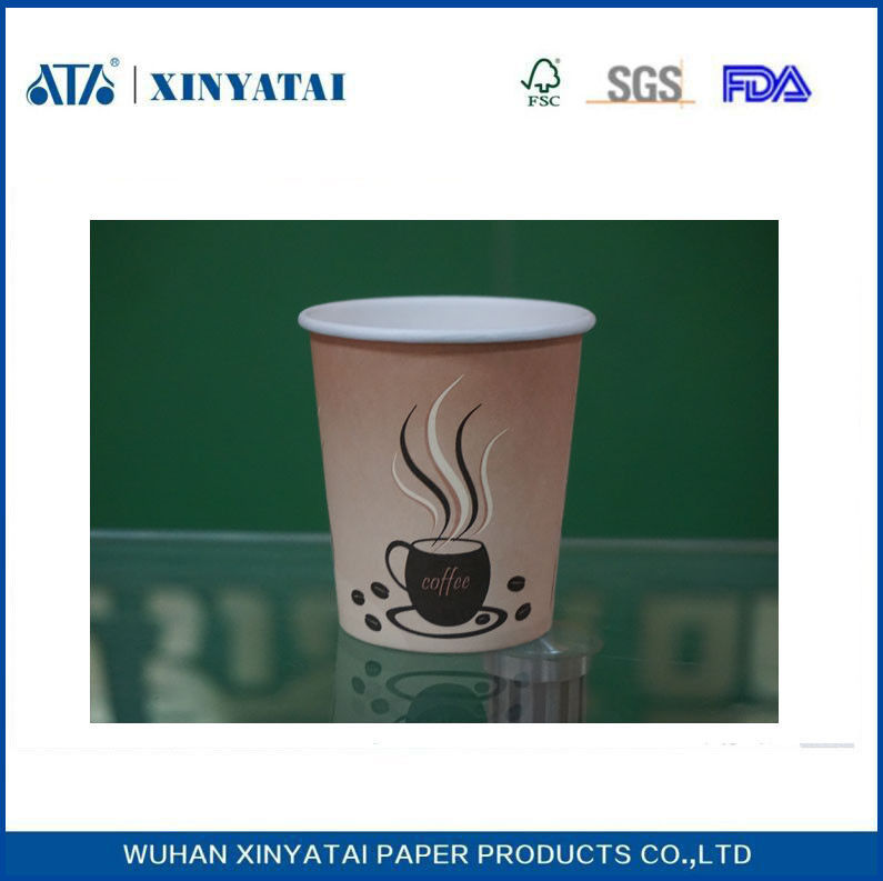 Single Wall Disposable Hot Drink Paper Cups Printing Customised Paper